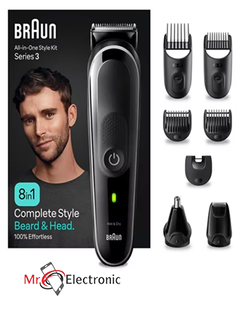 Shaving Machine Braun Series 3 All-in-One Style Multi Grooming Kit Gray ...